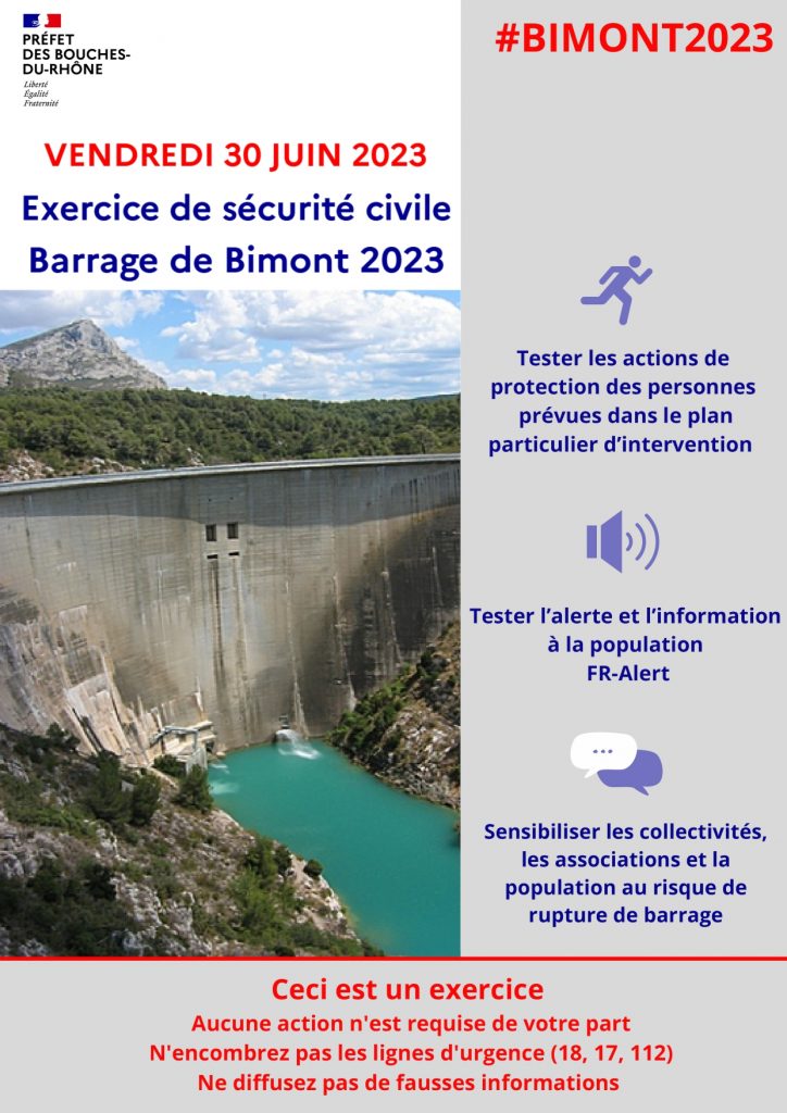 Exercice de sécurité civile "Barrage de Bimont" - La Fare les Oliviers